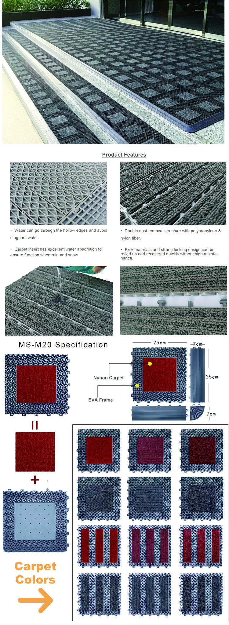 Modular Entrance Mat System-M20 - Buy Modular Entrance Mat System ...